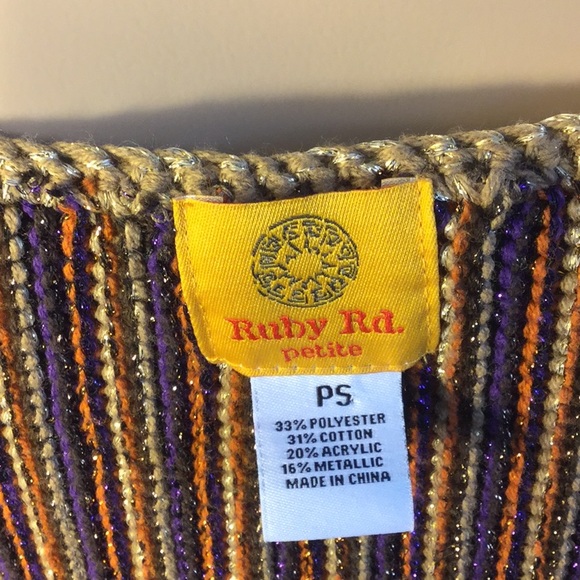 Ruby Rd. | Tops | Ruby Rd Multicolored 34slv Sweatertop Petite | Poshmark